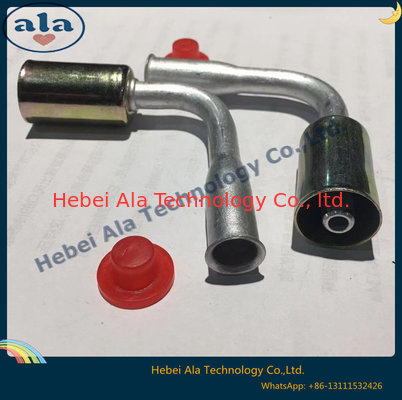 #6 #8 #10 #12Quick joint with Iron jacket Auto air conditioning fitting 90 Degree ac hose fitting hose end connecto
