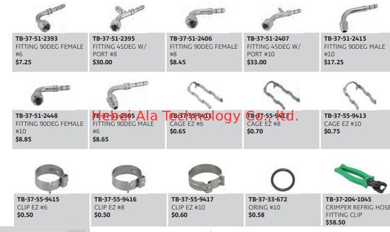 Thermo King Transport refrigeration R404a Hose fittings Truck Refrigerant hose fittings Carrier Refrigeration fittings