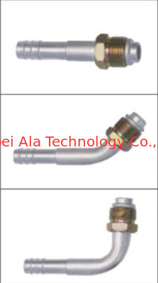 #6 #8 #10 #12 Al joint with R12 valve (Female O-Ring)/Straight 45° 90°Shape / auto air conditioning hose fitting
