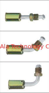 #6 #8 #10 #12 Al joint with R134a high & low pressure valve ( Female O-Ring) / auto air conditioning hose fitting