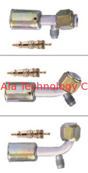 #6 #8 #10 #12 Al joint with iron jacket R12 high & low pressure valve(Female O-Ring)/ auto air conditioning hose fitting