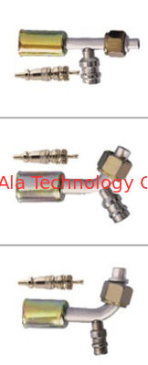 #6 #8 #10 #12 Al joint with iron jacket R12 high & low pressure valve(Female O-Ring)/ auto air conditioning hose fitting