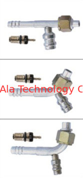 #6 #8 #10 #12 Al joint with iron jacket R12 high & low pressure valve(Female O-Ring)/ auto air conditioning hose fitting