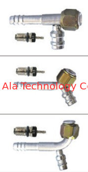 #6 #8 #10 #12 Al joint with iron jacket R12 high & low pressure valve(Female O-Ring)/ auto air conditioning hose fitting