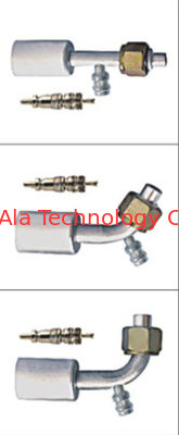 #6 #8 #10 #12 Al joint with Al jacket R12 high & low pressure valve( Female Flare) / auto air conditioning hose fitting