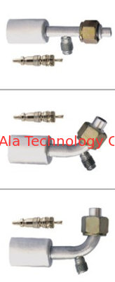 #6 #8 #10 #12 Al joint with Al jacket R12 high & low pressure valve( Female Flare) / auto air conditioning hose fitting