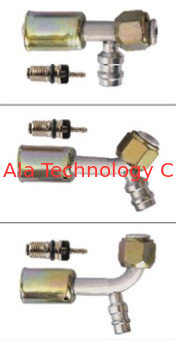 #6 #8 #10 #12 Al joint with Al jacket R12 high & low pressure valve( Female Flare) / auto air conditioning hose fitting