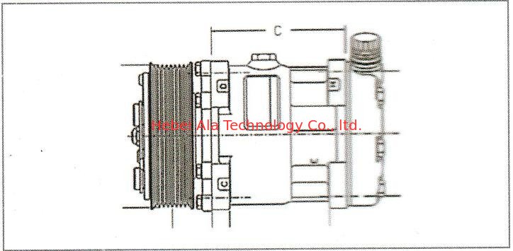 ALA22345 SANDEN A/C COMPRESSOR SANDEN 4305 A/C COMPRESSOR EAR A/C COMPRESSOR