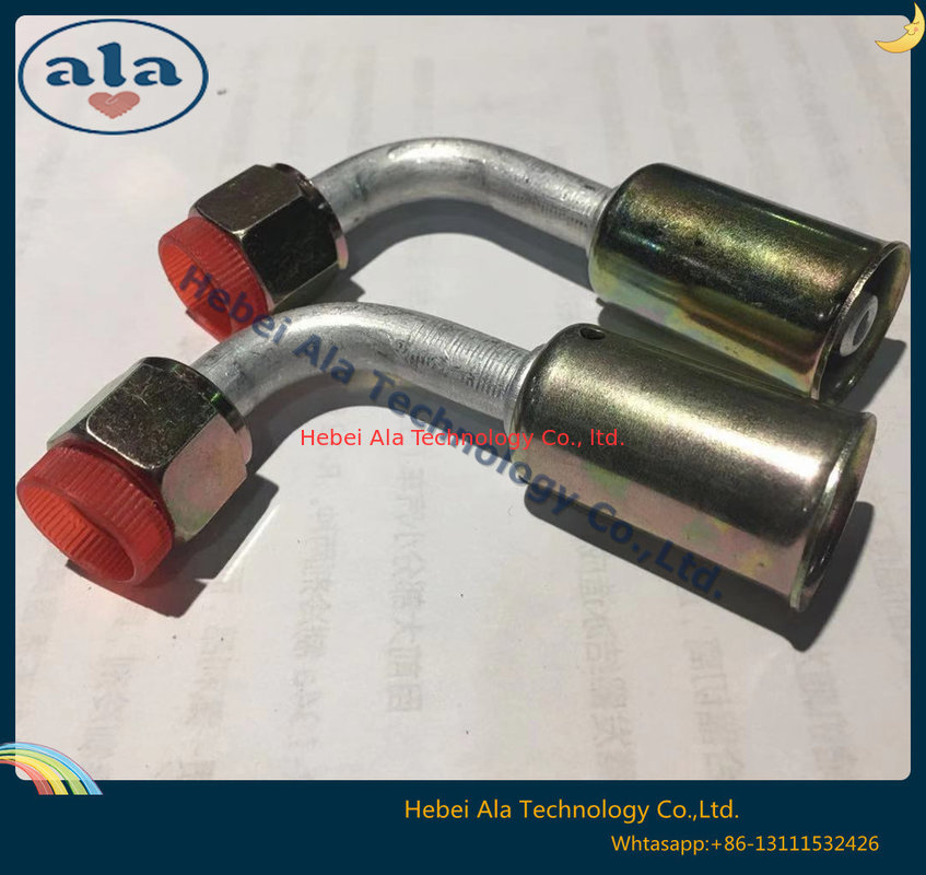 #6 #8 #10 #12 Al joint with iron jacket A/C Fittings 90 Degree A/C fitting O-Ring Female AC Hose connector