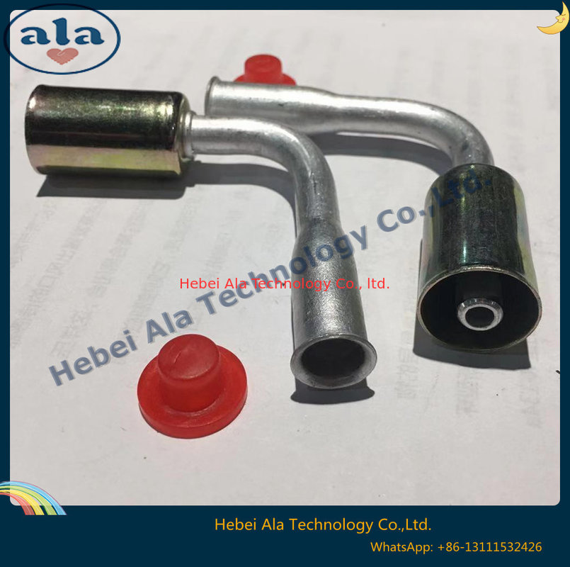 #6 #8 #10 #12Quick joint with Iron jacket Auto air conditioning fitting 90 Degree ac hose fitting hose end connecto