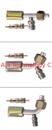 #6 #8 #10 #12 Al joint with iron jacket R12 high & low pressure valve(Female O-Ring)/ auto air conditioning hose fitting