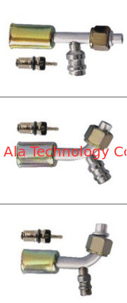 #6 #8 #10 #12 Al joint with iron jacket R134a high & low pressure valve (  Female O-Ring)/auto ac hose fitting