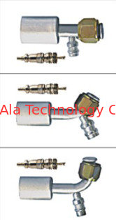 #6 #8 #10 #12 Al joint with Al jacket R12 high & low pressure valve( Female Flare) / auto air conditioning hose fitting