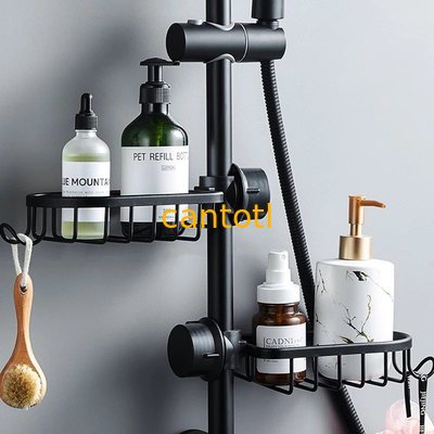 Single Layer Aluminum Shower Storage Basket Soap Basket for Kitchen Bathroom
