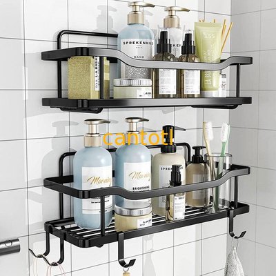 2-Pack Adhesive No Drilling Rustproof Stainless Steel Shower Caddy Shower Shelf