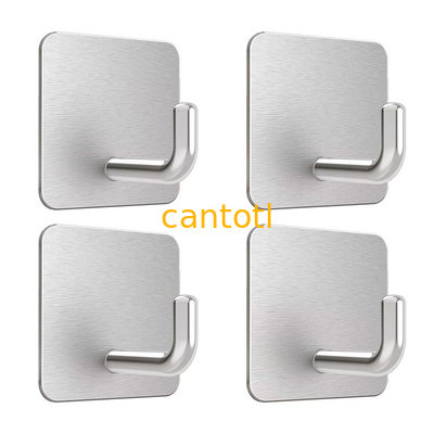 No Drilling Wall Mounted Stainless Steel Sticky Hangers Wall Hooks Adhesive Hooks