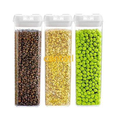 Eco-Friendly BPA Free 3 Piece 1.9L Set Plastic Airtight Food Storage Container with Easy Lock Lids