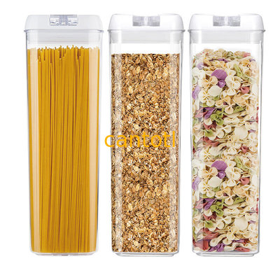 Eco-Friendly BPA Free 3 Piece 1.9L Set Plastic Airtight Food Storage Container with Easy Lock Lids
