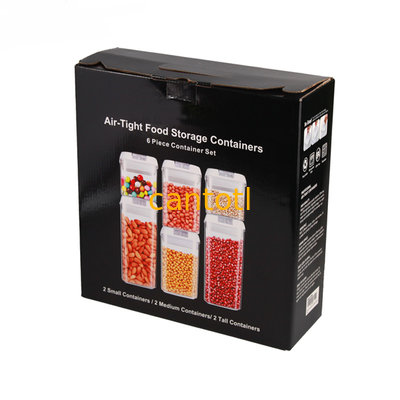 Custom LOGO Eco-Friendly BPA Free Crisper Food Grade Plastic Airtight Food Storage Container with Easy Lock Lids
