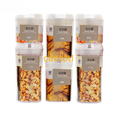 Custom LOGO Eco-Friendly BPA Free Crisper Food Grade Plastic Airtight Food Storage Container with Easy Lock Lids