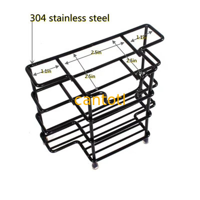 Wall Mount 304 Stainless Steel Toothbrush Holder Bathroom Accessories Organizer Black for Bathroom