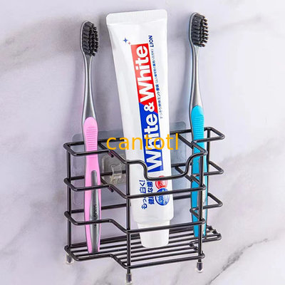 Wall Mount 304 Stainless Steel Toothbrush Holder Bathroom Accessories Organizer Black for Bathroom
