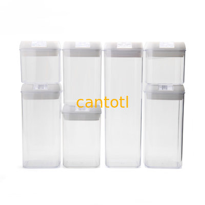 Popular Customized Eco-Friendly 7 Piece Set Airtight Plastic Dry Food Storage Containers