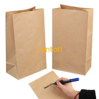 Food Grade Customized Printed Greaseproof Sandwich Hot Dog Packaging Brown or White Takeaway Kraft Paper Bag