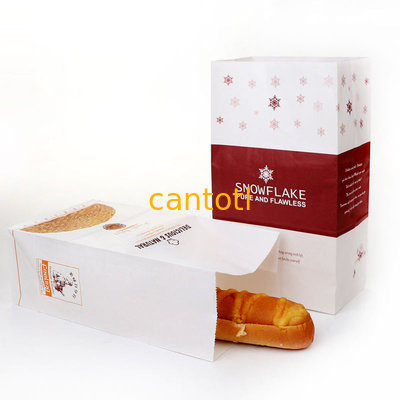 Food Grade Customized Printed Greaseproof Sandwich Hot Dog Packaging Brown or White Takeaway Kraft Paper Bag