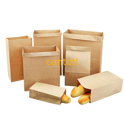 Food Grade Customized Printed Greaseproof Sandwich Hot Dog Packaging Brown or White Takeaway Kraft Paper Bag