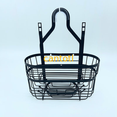 Rustproof Black Over Head Shower Caddy Bathroom Hanging Shower Organizer with Hooks