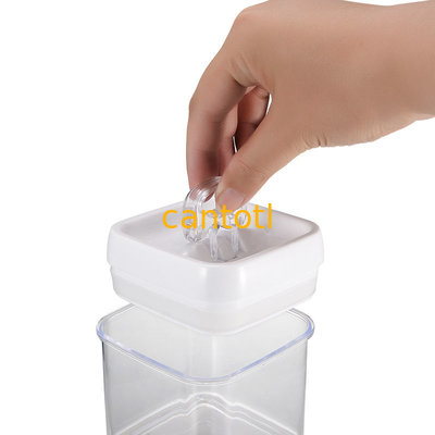 BPA free Customized Square Type Set Of 3pcs Plastic Airtight Food Storage Box