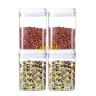 BPA free Customized Square Type Set Of 3pcs Plastic Airtight Food Storage Box