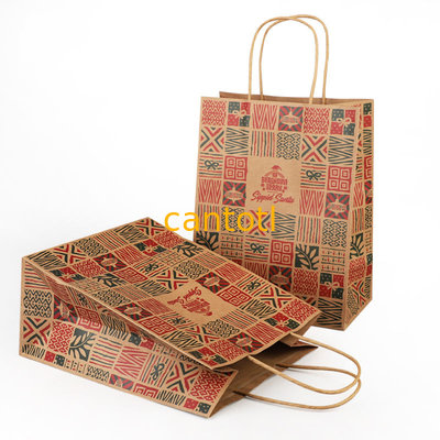 Recyclable Personalized Customized Mixed Color Kraft Paper Bags Logo Printing Kraft Paper Shopping Bag