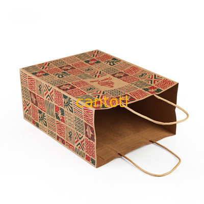 Recyclable Personalized Customized Mixed Color Kraft Paper Bags Logo Printing Kraft Paper Shopping Bag