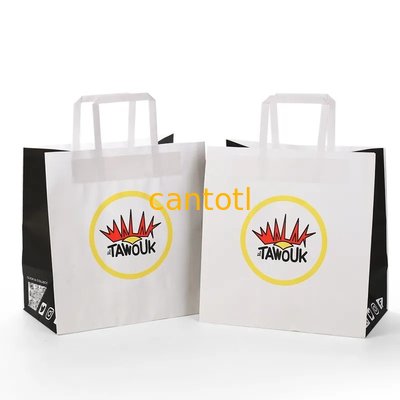 100% Eco-Friendly Recyclable Reinforced Handle Small Gift Craft Paper Bag With Your Own Logo