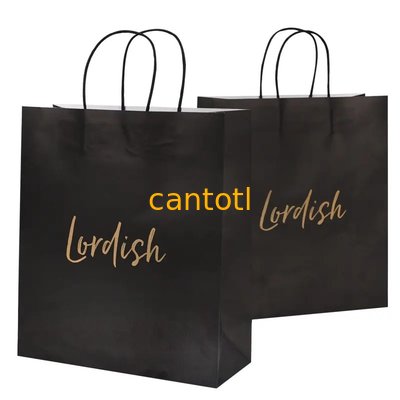100% Eco-Friendly Recyclable Reinforced Handle Small Gift Craft Paper Bag With Your Own Logo