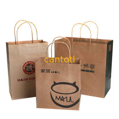 Different Size Versatile Brown Kraft Paper Bag with Handle Eco-friendly Highest Grade Materials for Packaging
