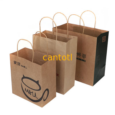 Different Size Versatile Brown Kraft Paper Bag with Handle Eco-friendly Highest Grade Materials for Packaging