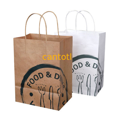 Different Size Versatile Brown Kraft Paper Bag with Handle Eco-friendly Highest Grade Materials for Packaging