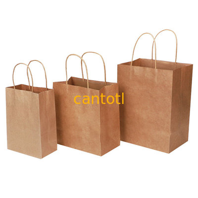Different Size Versatile Brown Kraft Paper Bag with Handle Eco-friendly Highest Grade Materials for Packaging