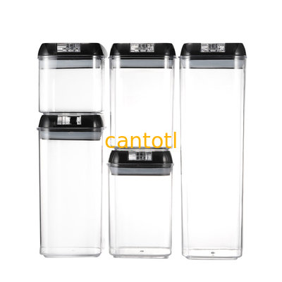 BPA free Kitchen Use Customized Set Of 5 Pcs Airtight Plastic Dry Food Storage Container