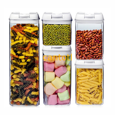 BPA free Kitchen Use Customized Set Of 5 Pcs Airtight Plastic Dry Food Storage Container