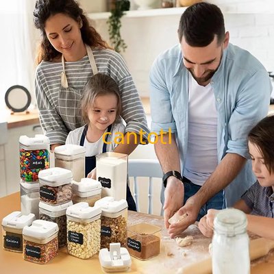 Bpa Free 12 Pcs Set Kitchen Pantry Organization Plastic Food Storage Container