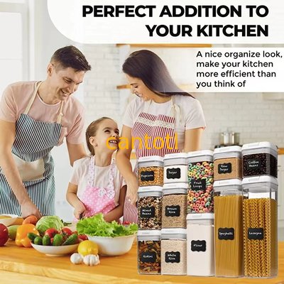 Bpa Free 12 Pcs Set Kitchen Pantry Organization Plastic Food Storage Container