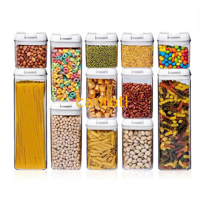 Bpa Free 12 Pcs Set Kitchen Pantry Organization Plastic Food Storage Container