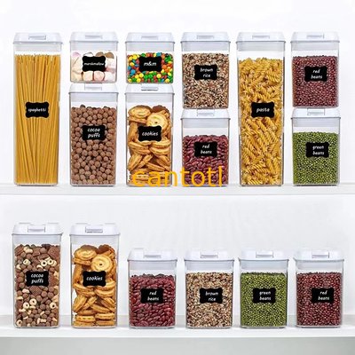 7 Pieces BPA Free Airtight Food Storage Containers Plastic Cereal Containers with Easy Lock Lids
