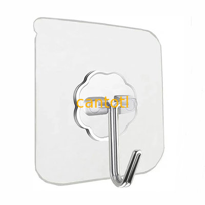 Transparent Waterproof Sticky Adhesive Wall Hooks for Keys Bathroom Outdoor Kitchen Door