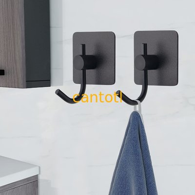 Heavy Duty Sticky Holder Waterproof Aluminum Towel Hooks for Hanging Coat, Hat, Key, Clothes