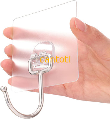 Waterproof and Rustproof Wall Hooks Large Adhesive Hooks for Kitchen, Bathroom, Home and Office